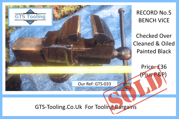 USED - Record No.5 Bench Vice - Cleaned & Tested, Working OK - (Our Re ...